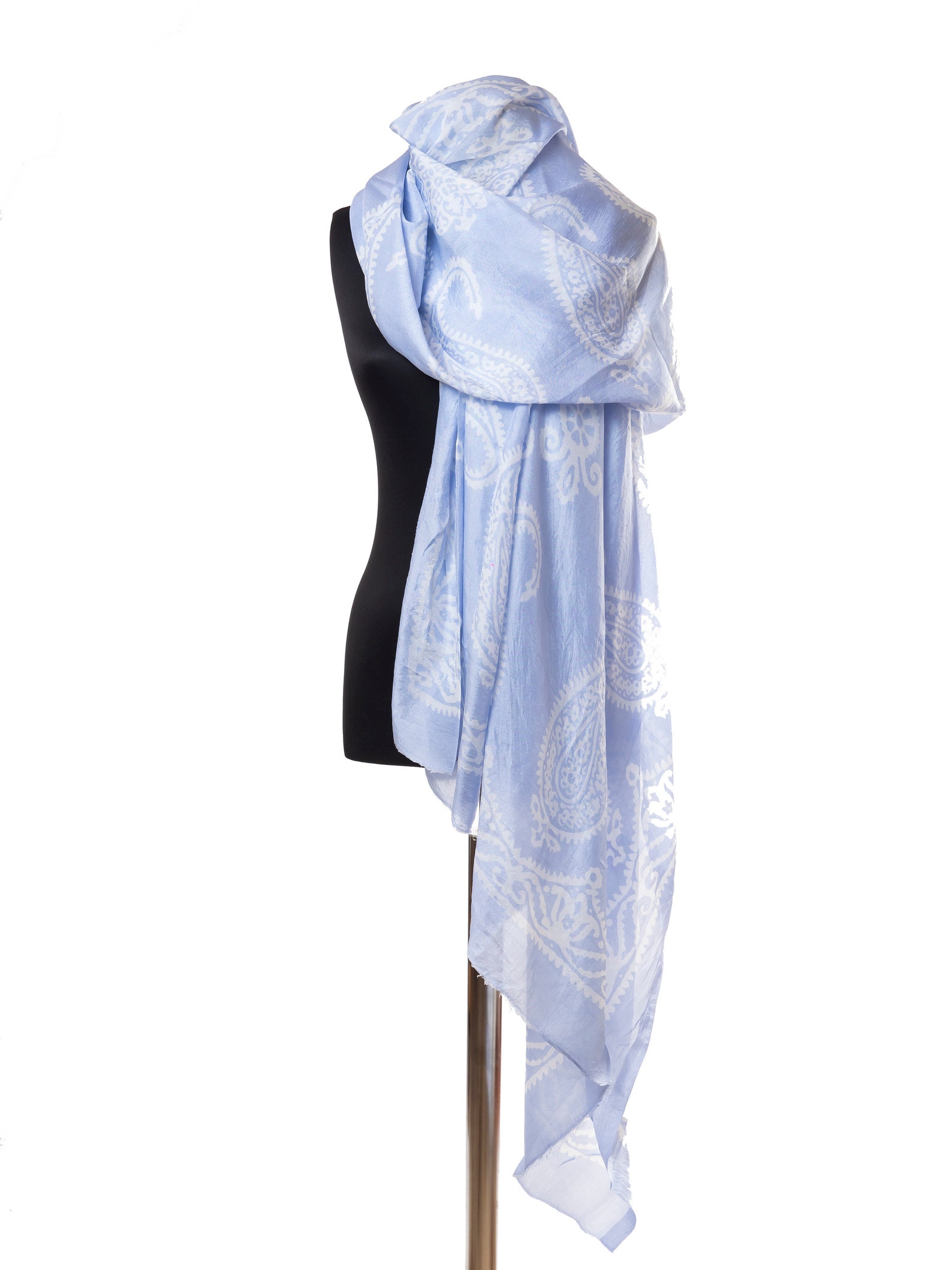 Silk Scarves Scarves for Women Silk Scarf Pearl Blue Pure - Etsy