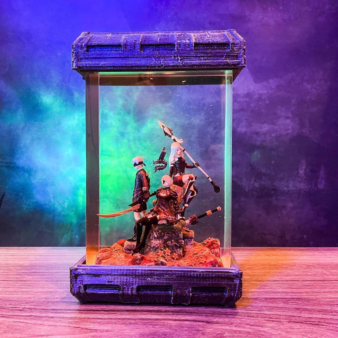 Nier Automata Epoxy Resin Lamp, Resin Art, Night Light Custom Epoxy ...