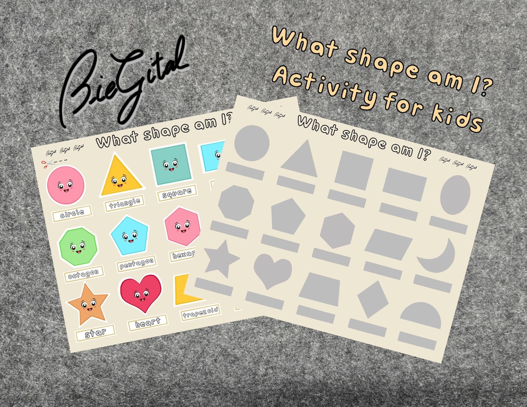 Printable Kids Activity What Shape Am I Fun Learning Game for Preschool ...