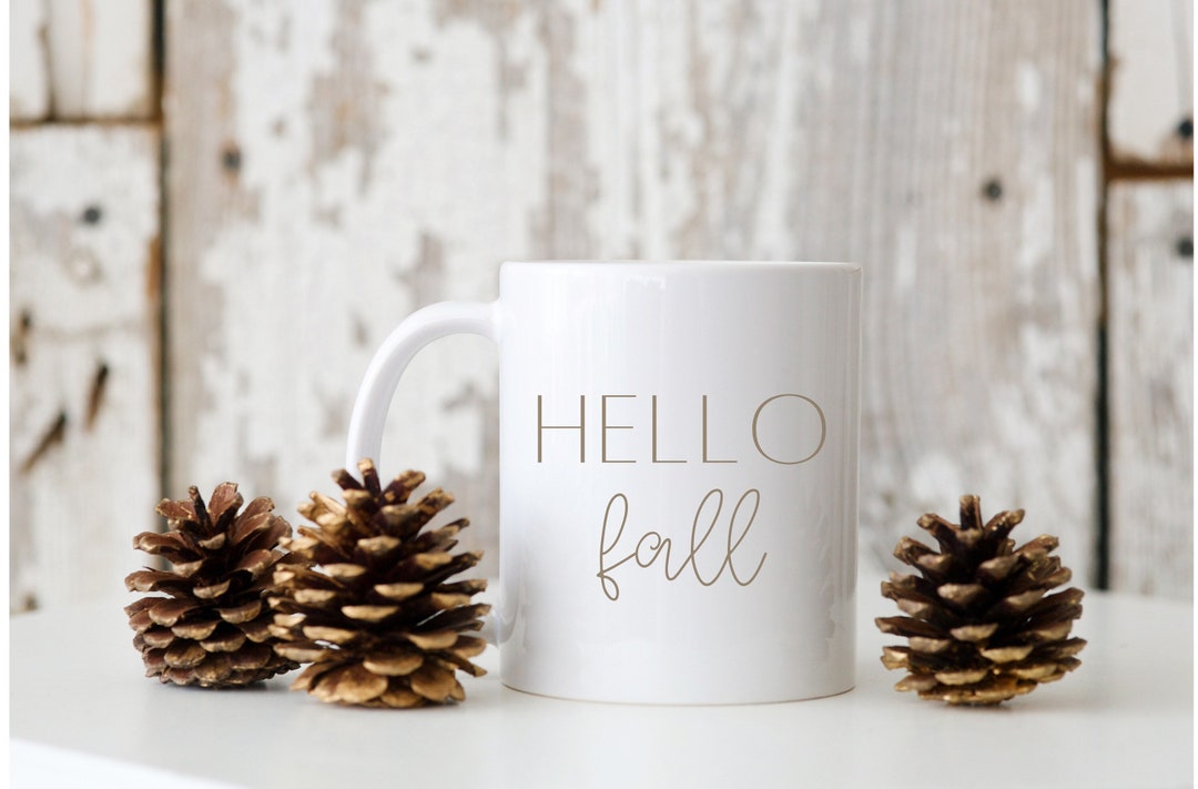 Hello Fall Mug | Hello Fall Mugs | Fall Mug | Fall Coffee Mug | Pumpkin ...