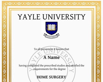 Novelty 'OXFOD' University Degree Certificate - Etsy UK