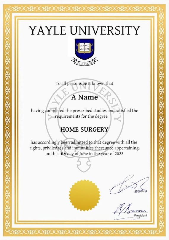 Yale Masters Diploma