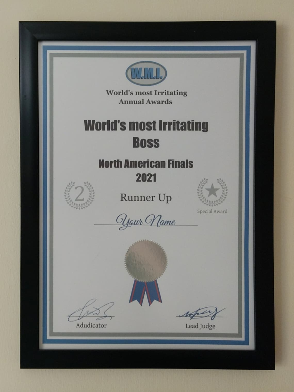 World's Most Irritating Personalized Award Certificate - Etsy