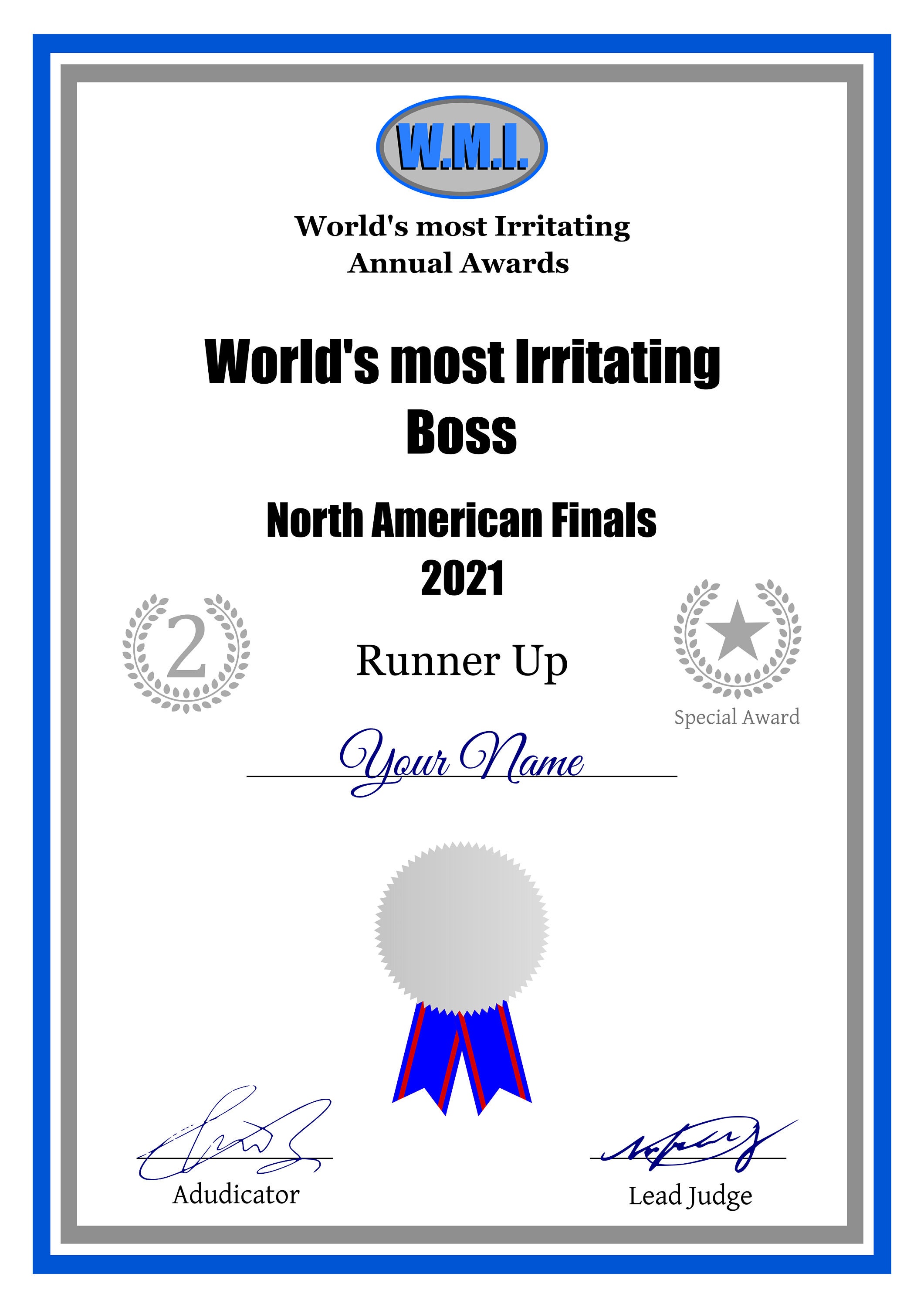 World's Most Irritating Personalized Award Certificate - Etsy