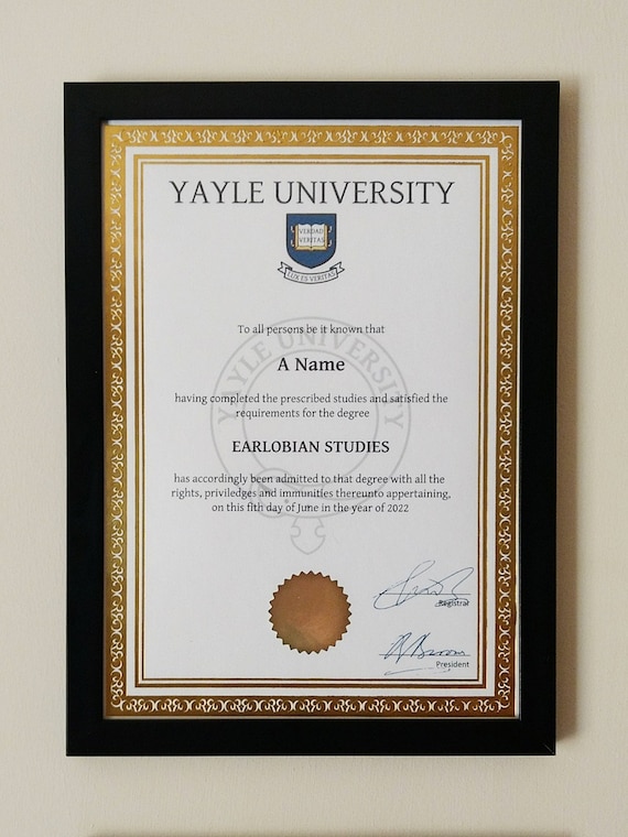 Yale Masters Diploma