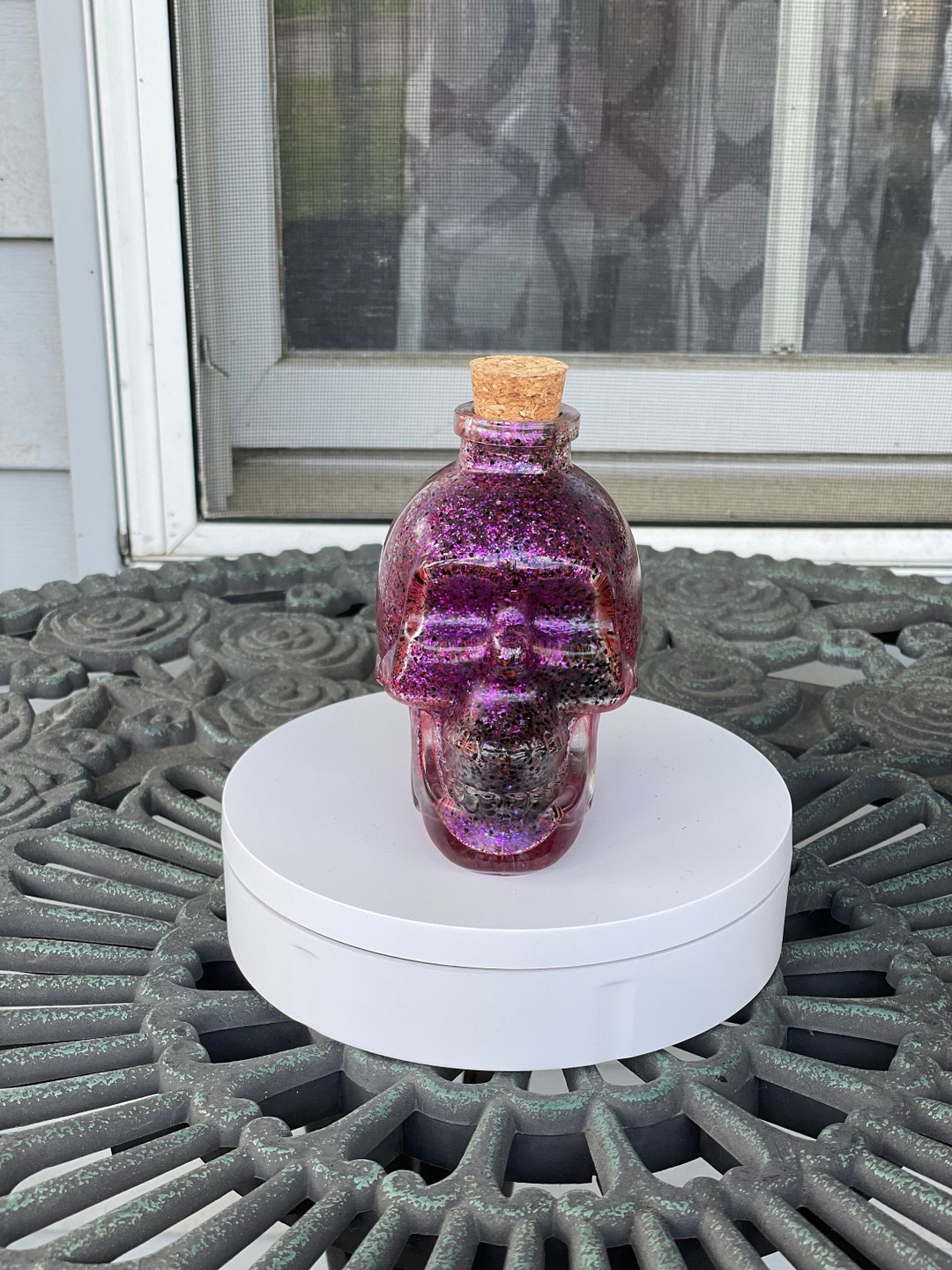 Skeleton Decor, Halloween Decor, Glitter Skull, Glitter Decor ...