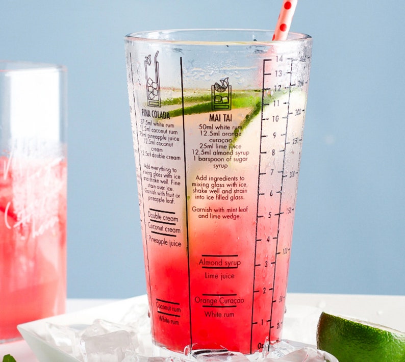 Glass Cocktail Shaker Measurement Cocktail Cup Decorative Cocktail ...