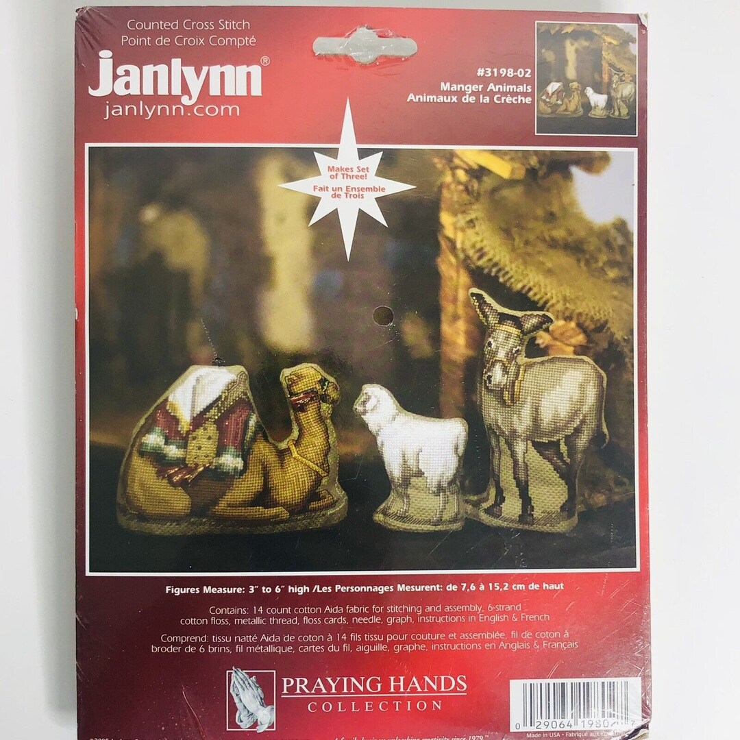 Janlynn Manger Animals Nativity Christmas Counted Cross Stitch Kit ...