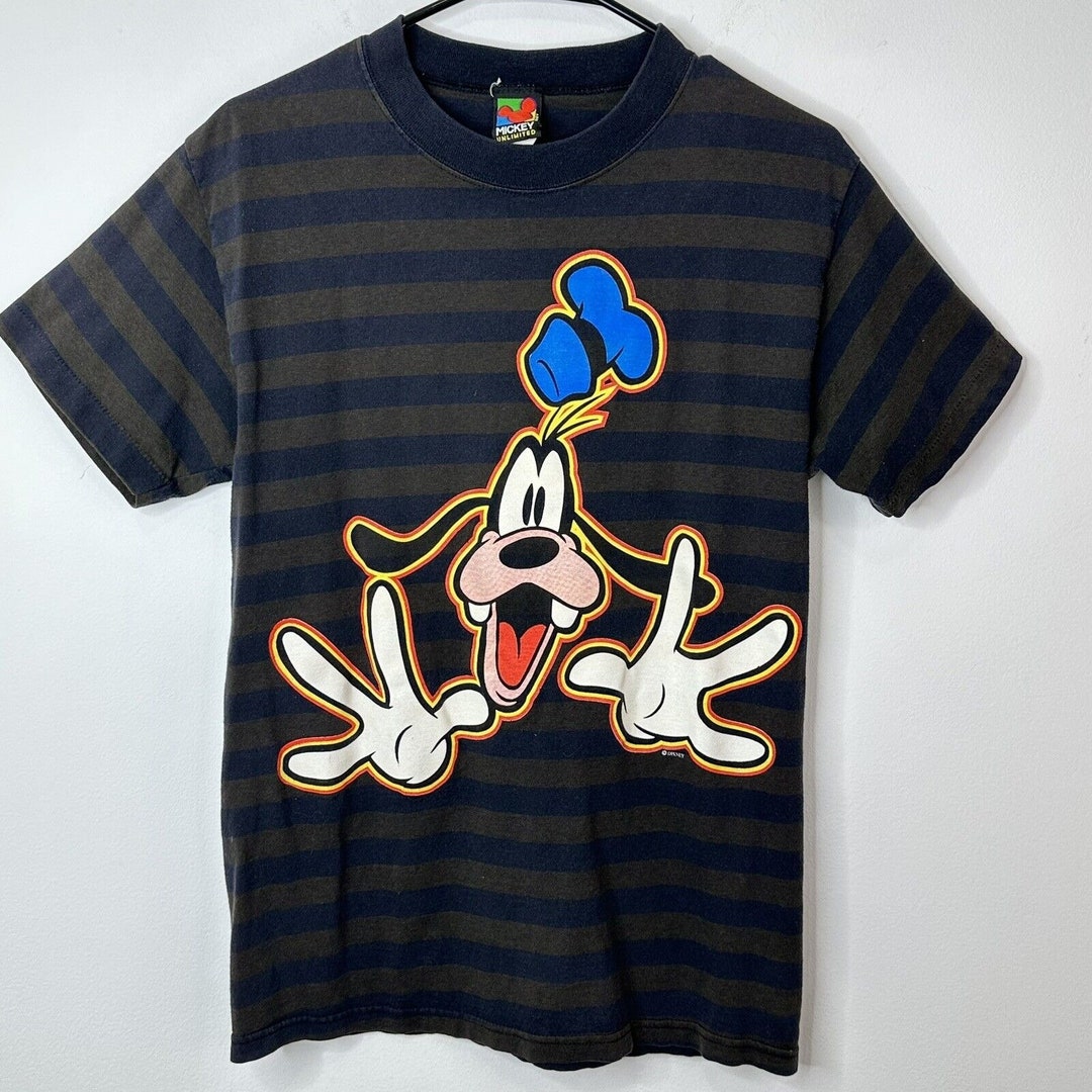 Vtg 90s Disney Goofy Graphic T-shirt Mickey Unlimited Tag Single Stitch ...