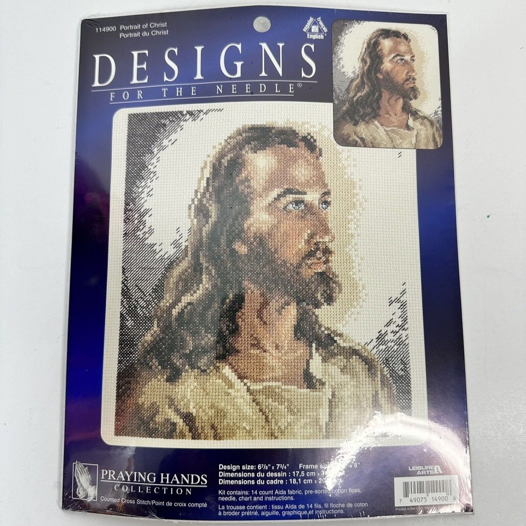 Designs for the Needle Cross Stitch Kit Portrait of Christ Jesus ...