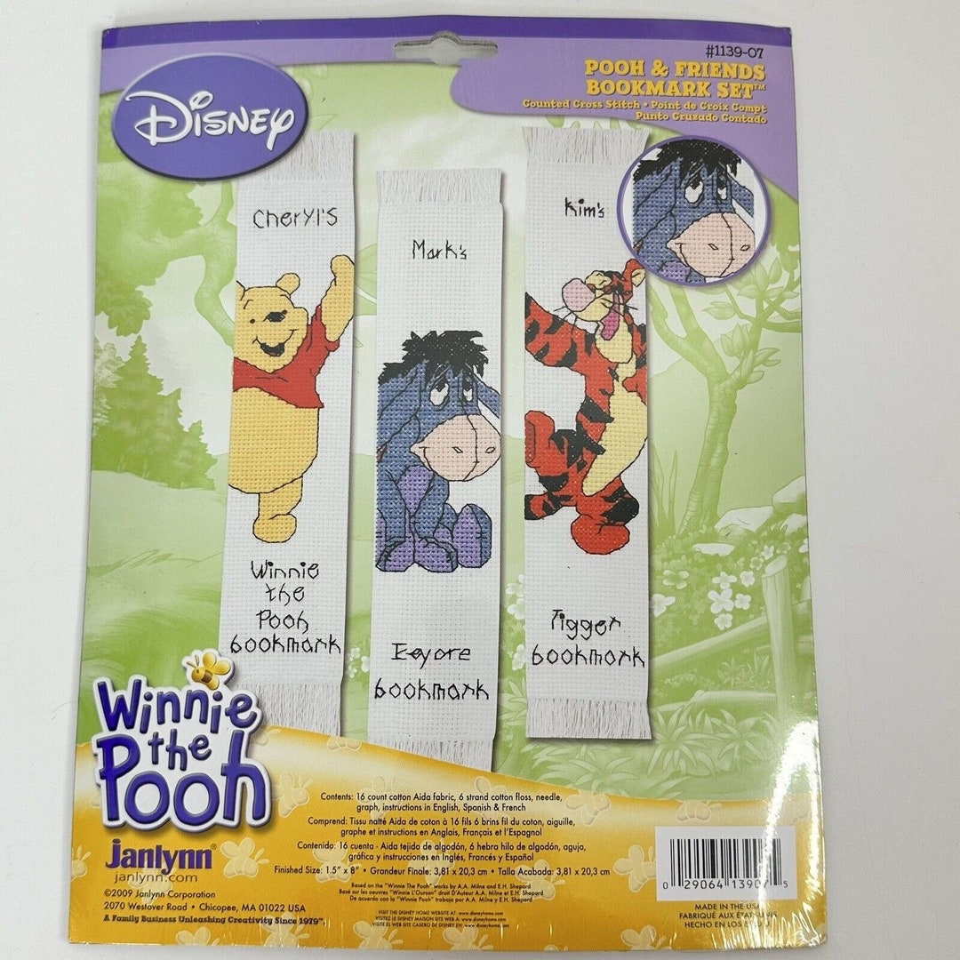 Janlynn Disney Winnie the Pooh Eyebrow Tigger Bookmark Set Cross Stitch ...