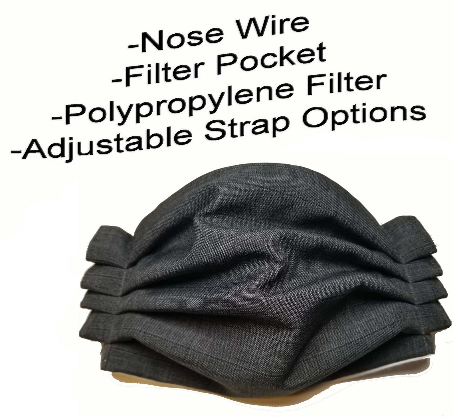 Gray Polypropylene Face Mask with polypropylene filter/Three | Etsy