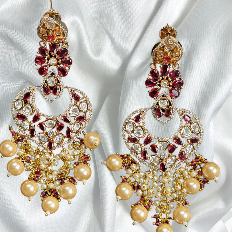 Indian Gold Earrings - Etsy