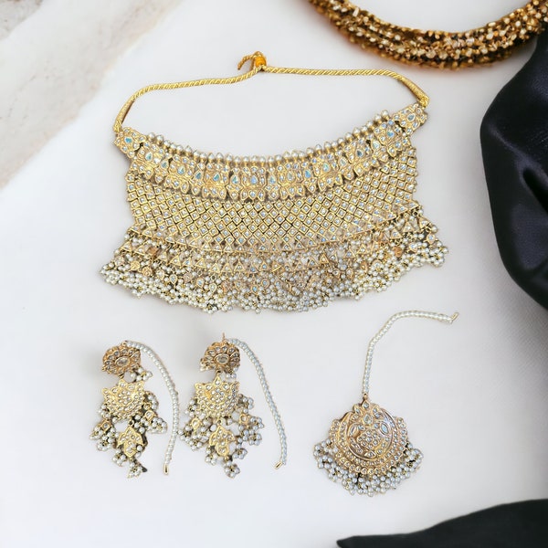 Pakistani Jewelry 22k Gold Necklace - Etsy