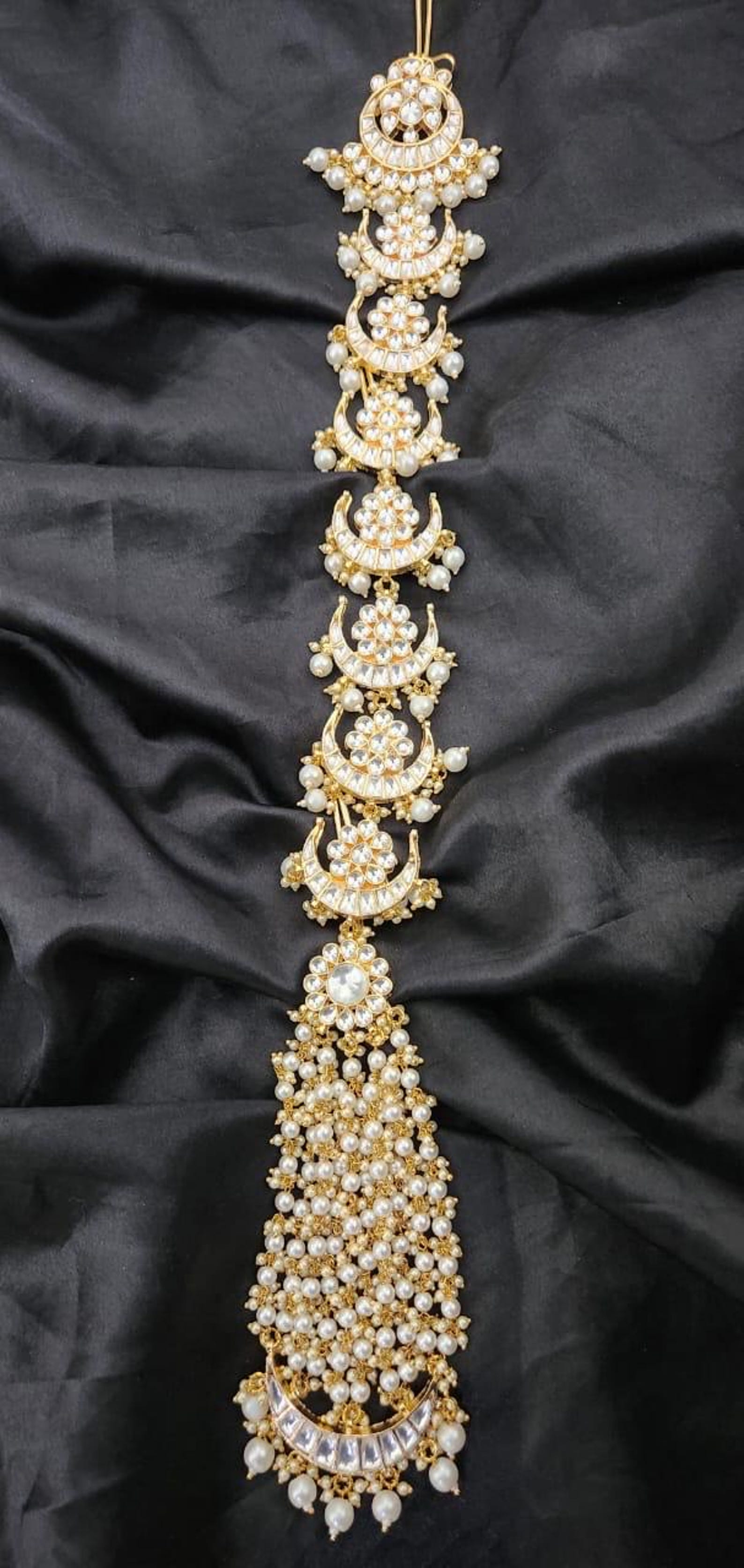 Gold Kundan Paranda: Indian Braid Hair Accessory - Etsy