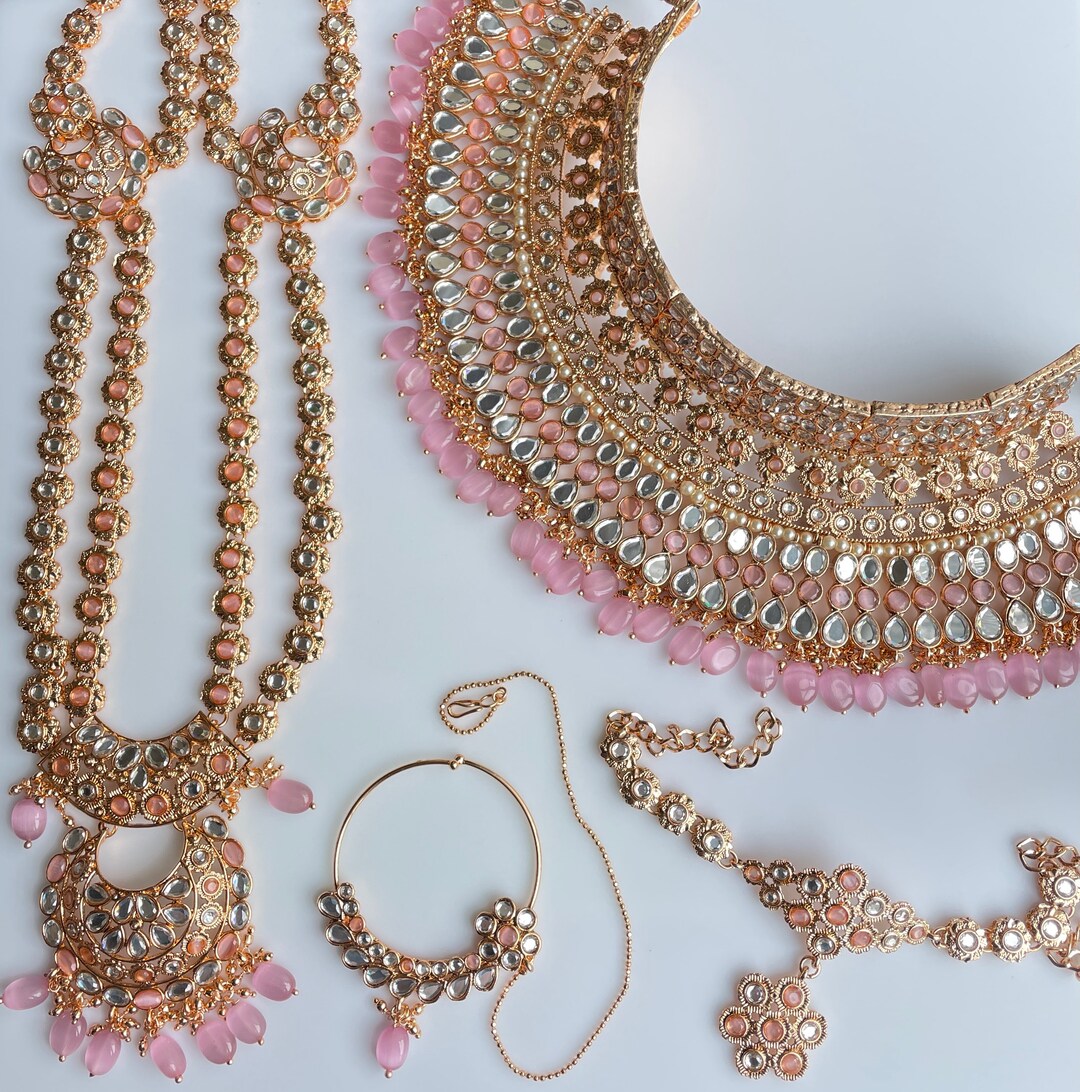 Indian Full Bridal Set/indian Wedding Kundan Choker/polki Necklace ...