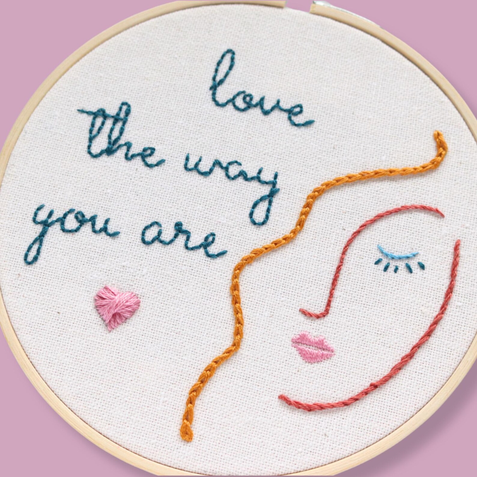Self Love Embroidery Design PDF, Easy Hand Embroidery Pattern for ...