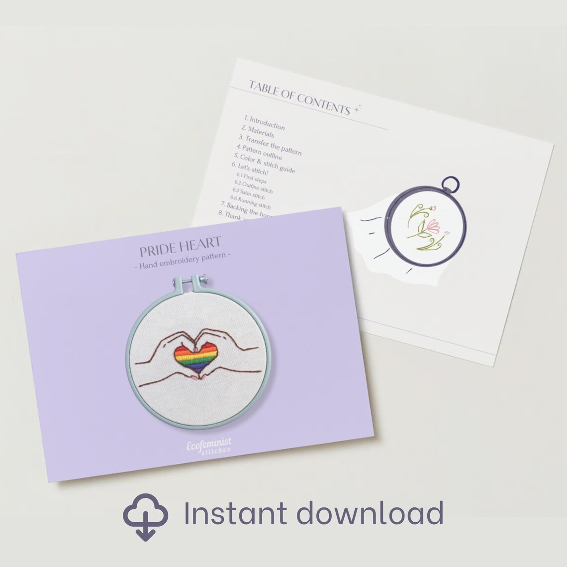 Pride Embroidery Pattern, PDF Hand Embroidery Patterns, Lgbtq ...