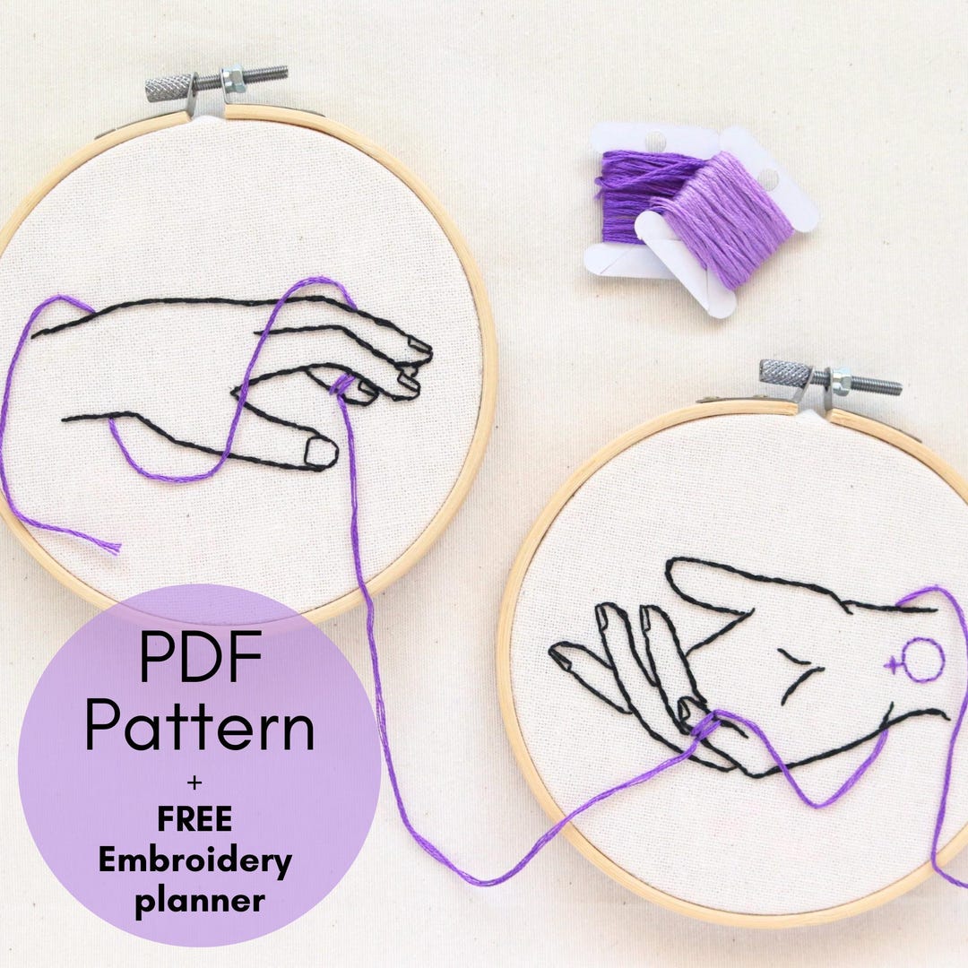 Feminist Embroidery Pattern PDF, Empowering Hand Embroidery Design for ...