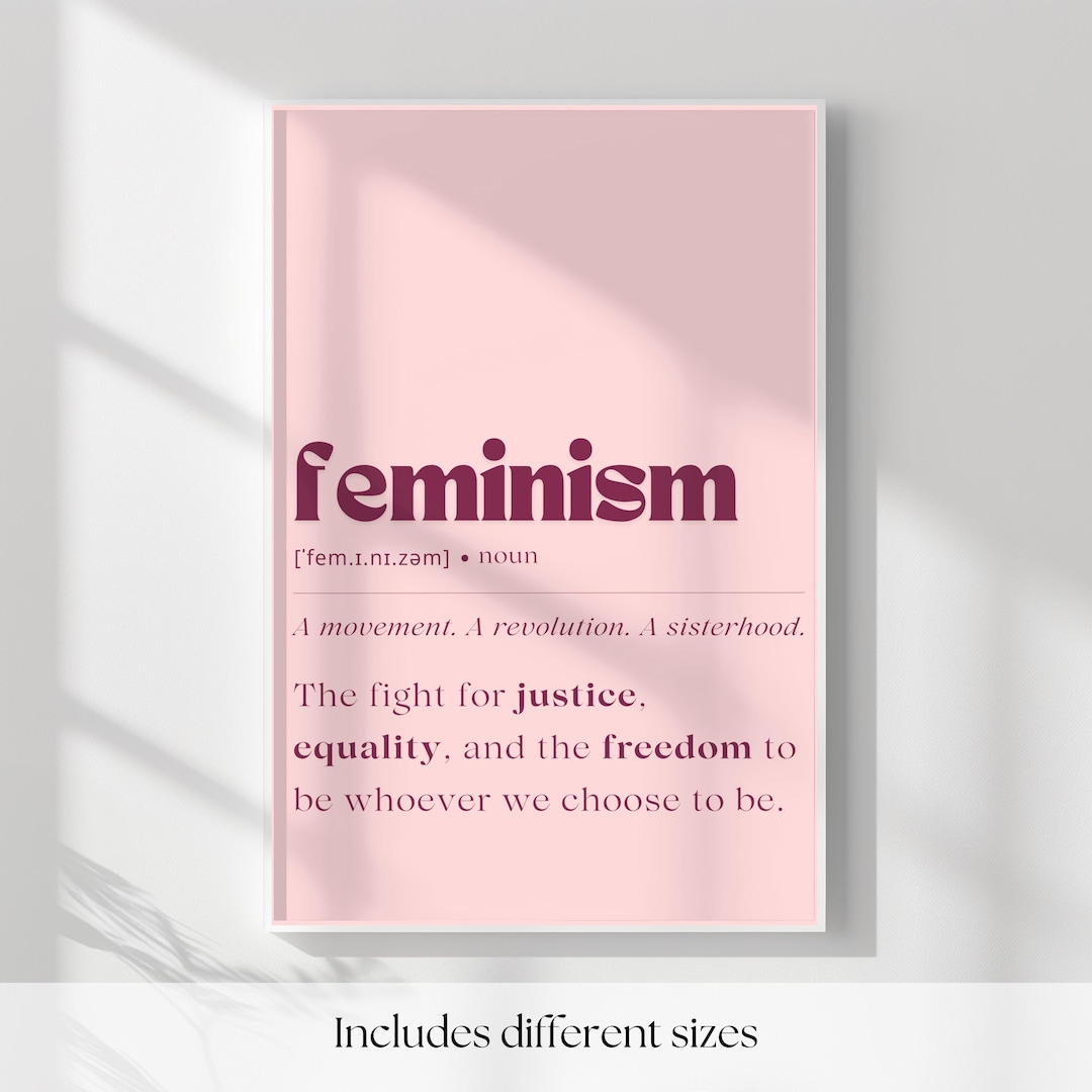 Feminism Definition Print, Printable Feminism Poster, Feminist Quote ...