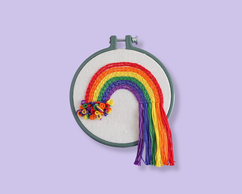 Pride Embroidery Design, Rainbow Embroidery Pattern PDF, Easy ...