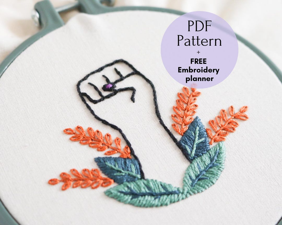 Female Empowerment Hand Embroidery Designs for Beginners, Feminist ...