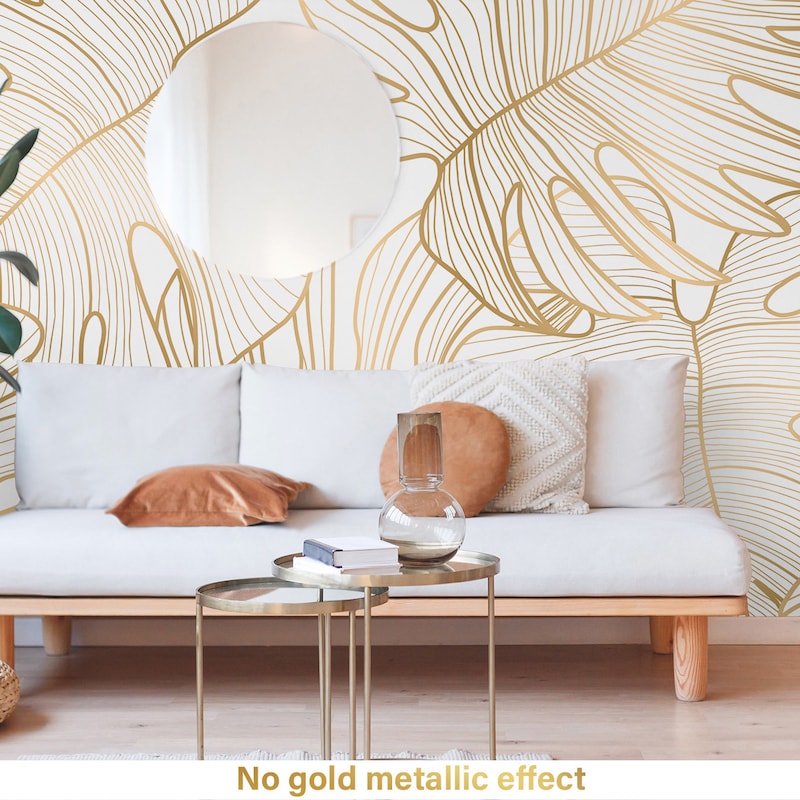 Gold Removable Wallpaper - Etsy