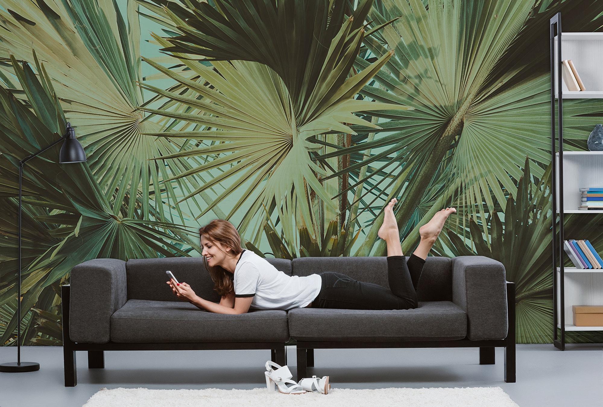 Tropical Photo Wallpaper Tropical Leaves Palm Jungle Wall - Etsy