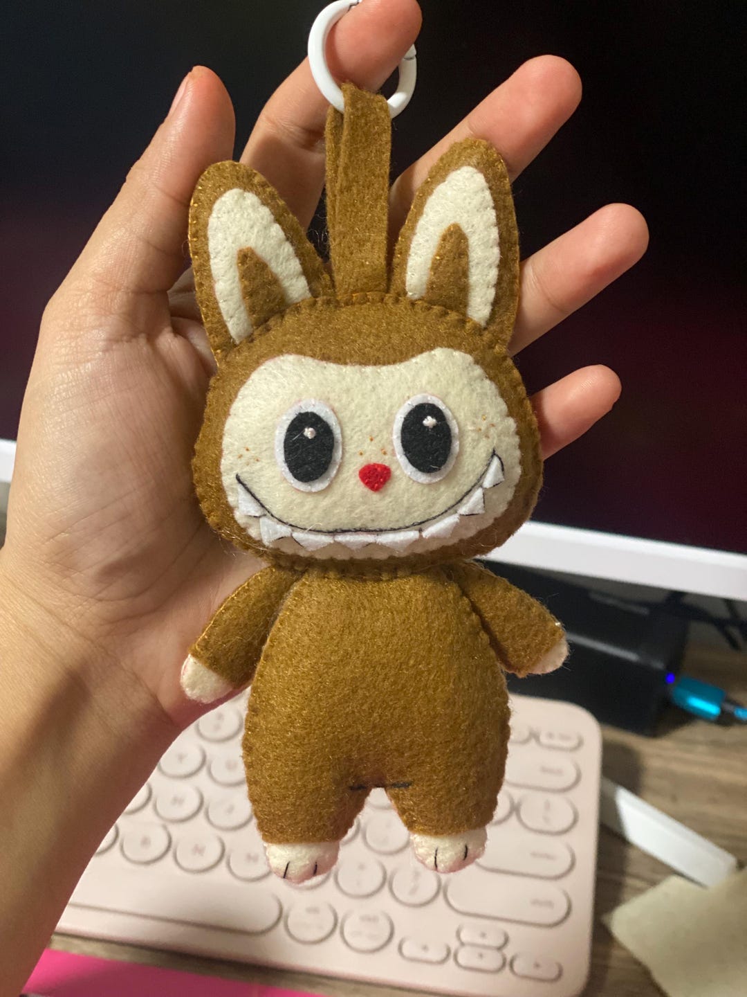 Labubu Inspired Felt Plush Bagcharm/ Keychain - Etsy