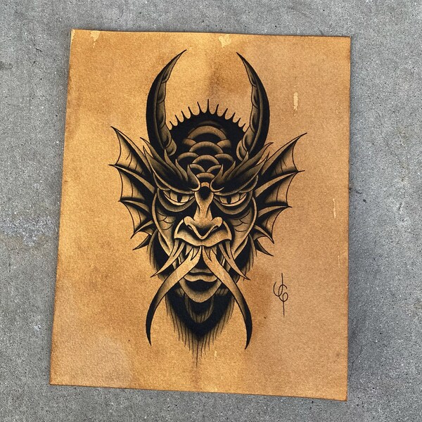 Demon Tattoo - Etsy