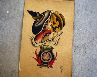 Reaper American Traditional Tattoo Flash Print - Etsy