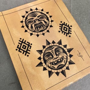 Suns American Traditional Tattoo Flash Print - Etsy