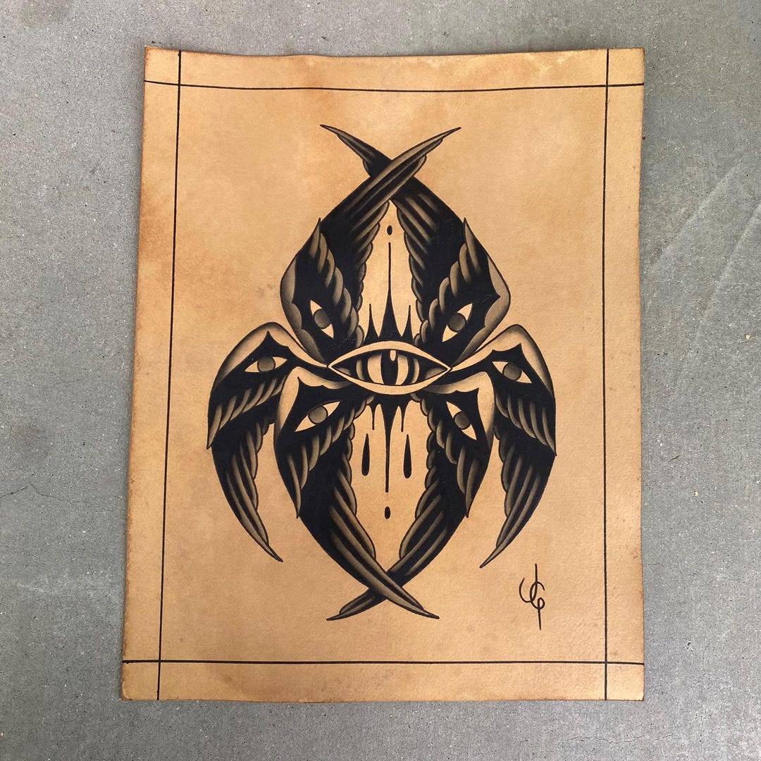 Seraphim American Traditional Tattoo Flash Print - Etsy