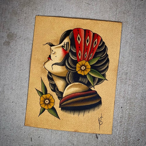 Tattooing Frogs American Traditional Tattoo Flash Print - Etsy