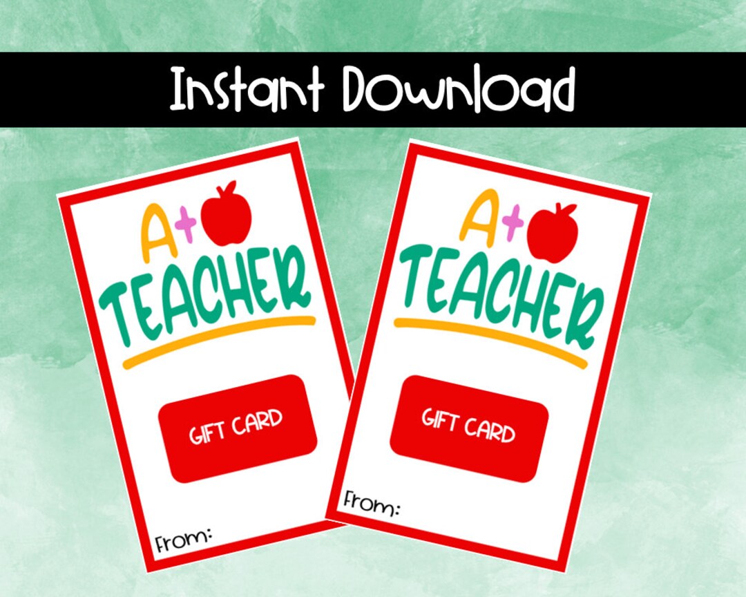 Teacher Appreciation Gift Card Holder - Etsy