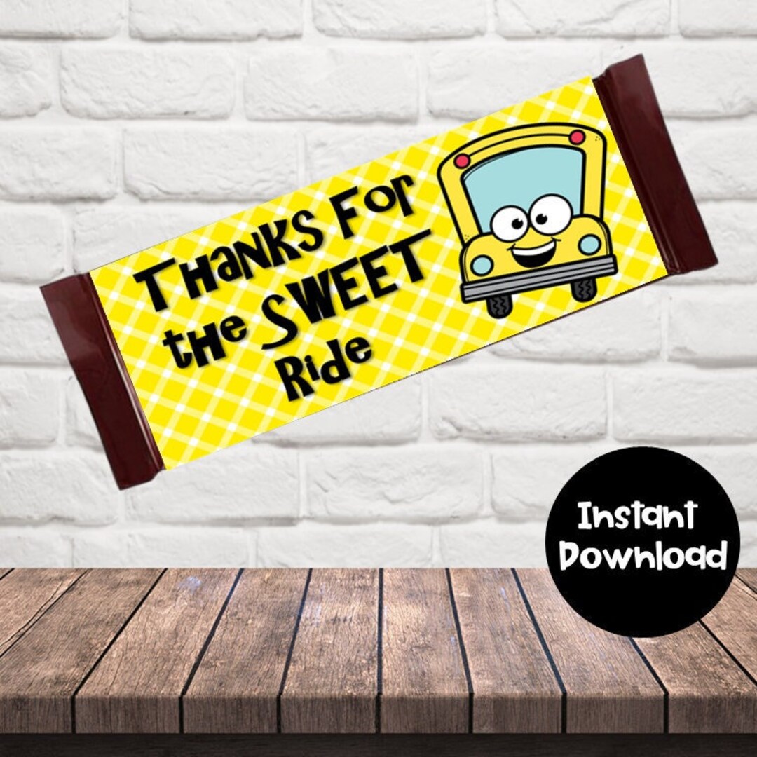 Bus Driver Appreciation Candy Bar Wrapper - Etsy