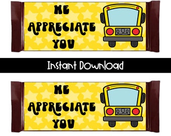 School Bus Teacher Appreciation Week Printable Bus Driver Appreciation ...