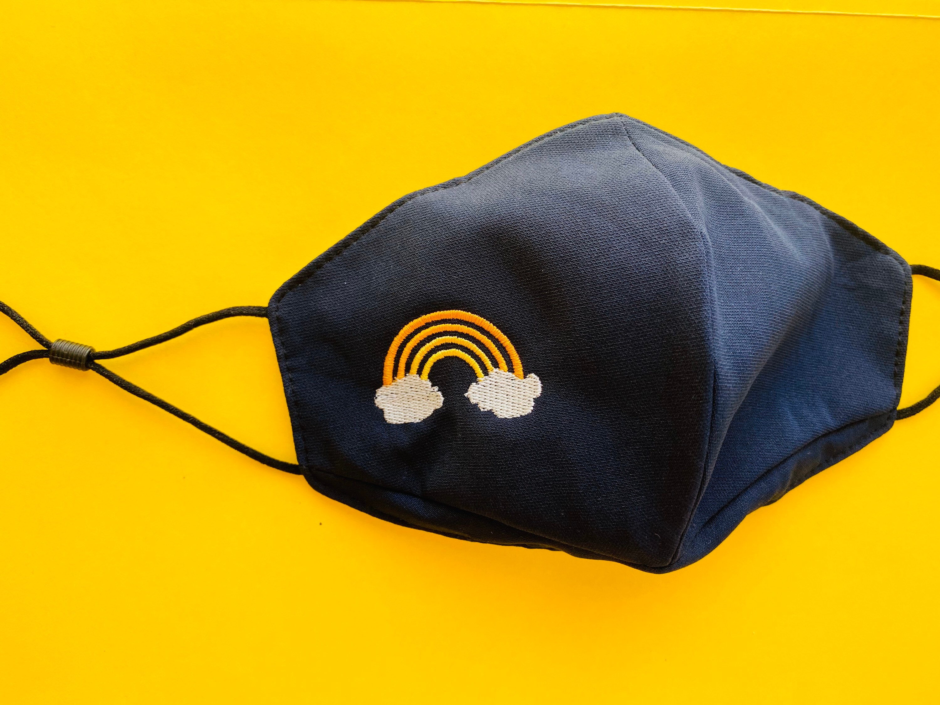 Rainbow Face Mask Golden Rainbow Mask Mask With Filter | Etsy