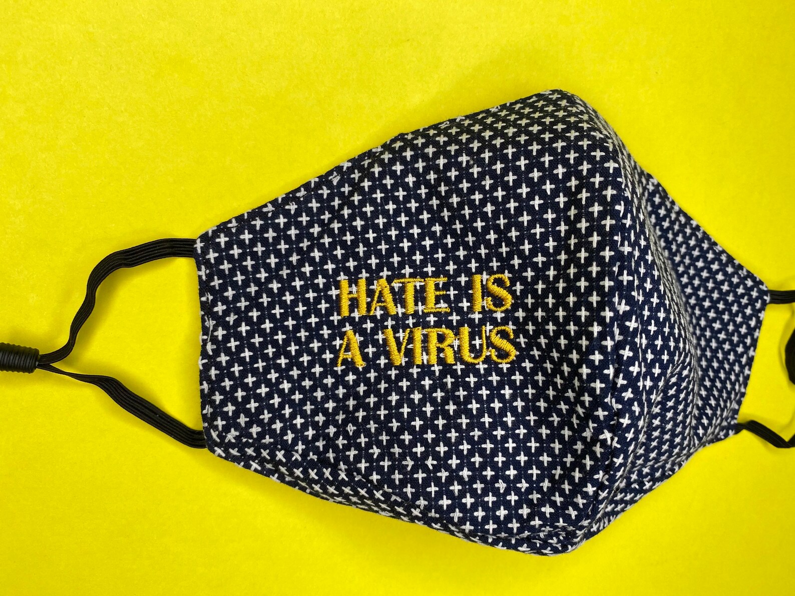 Hate is a Virus Embroidered Face Mask Kindness Face Mask | Etsy