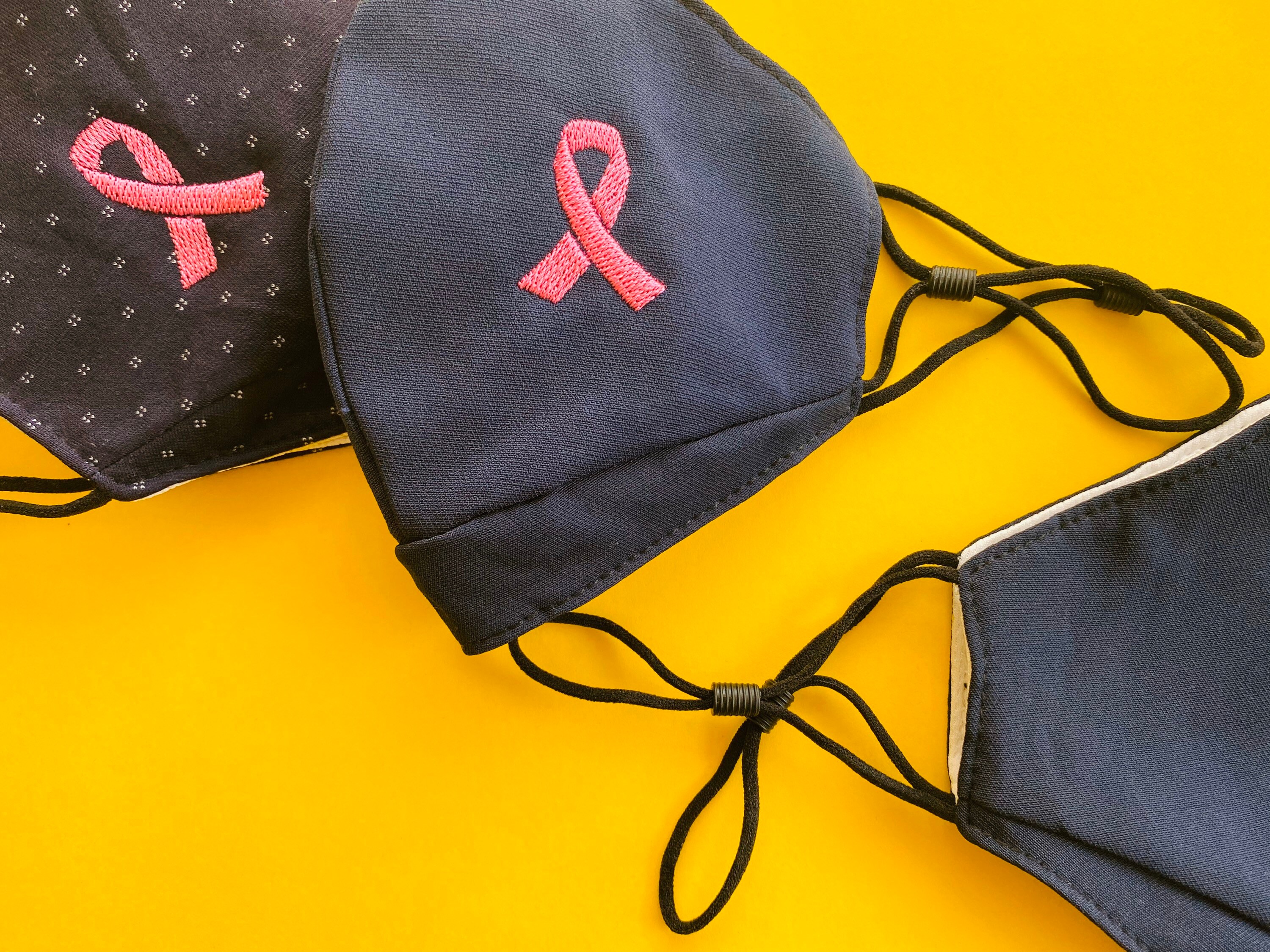 Pink Ribbon Embroidery Face Mask Awareness Pink Robbon Mask - Etsy