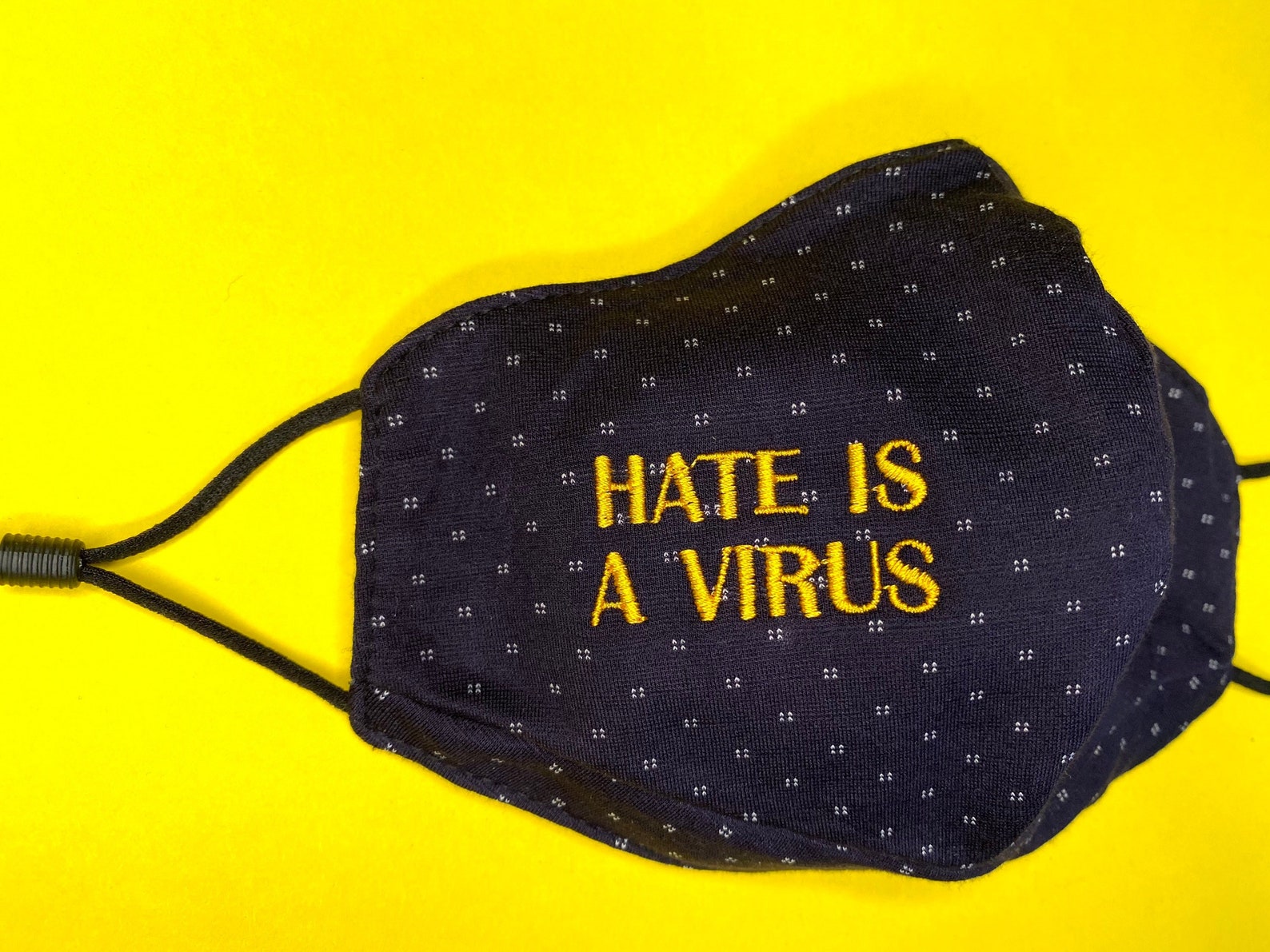 Hate is a Virus Embroidered Face Mask Kindness Face Mask | Etsy