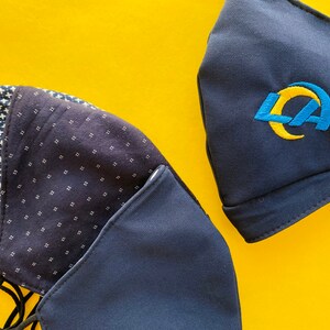 LA Rams Face Mask Los Angeles Rams Mask NFL Mask Rams - Etsy