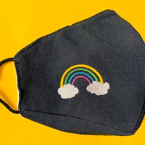Rainbow Face Mask Rainbow Mask Mask With Filter Pocket - Etsy