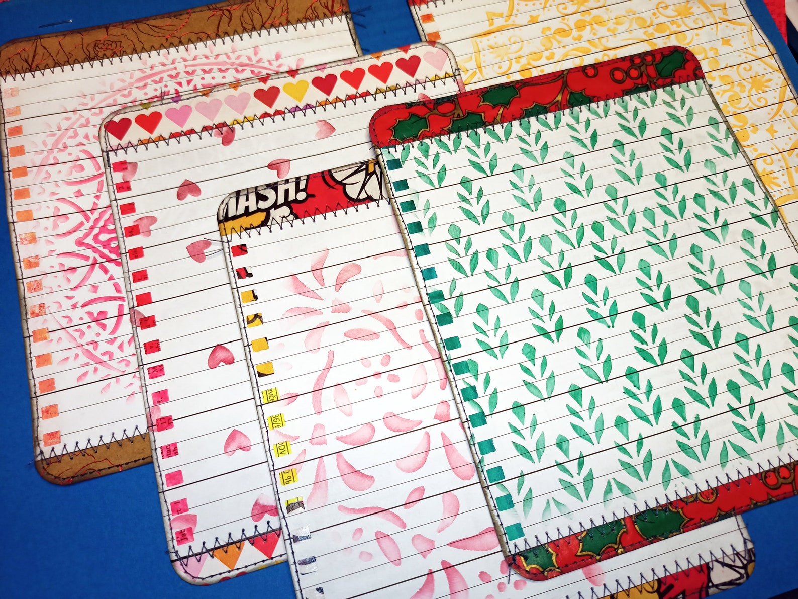 5 X Big Journal Cards Handmade Double Sided Journaling Cards - Etsy