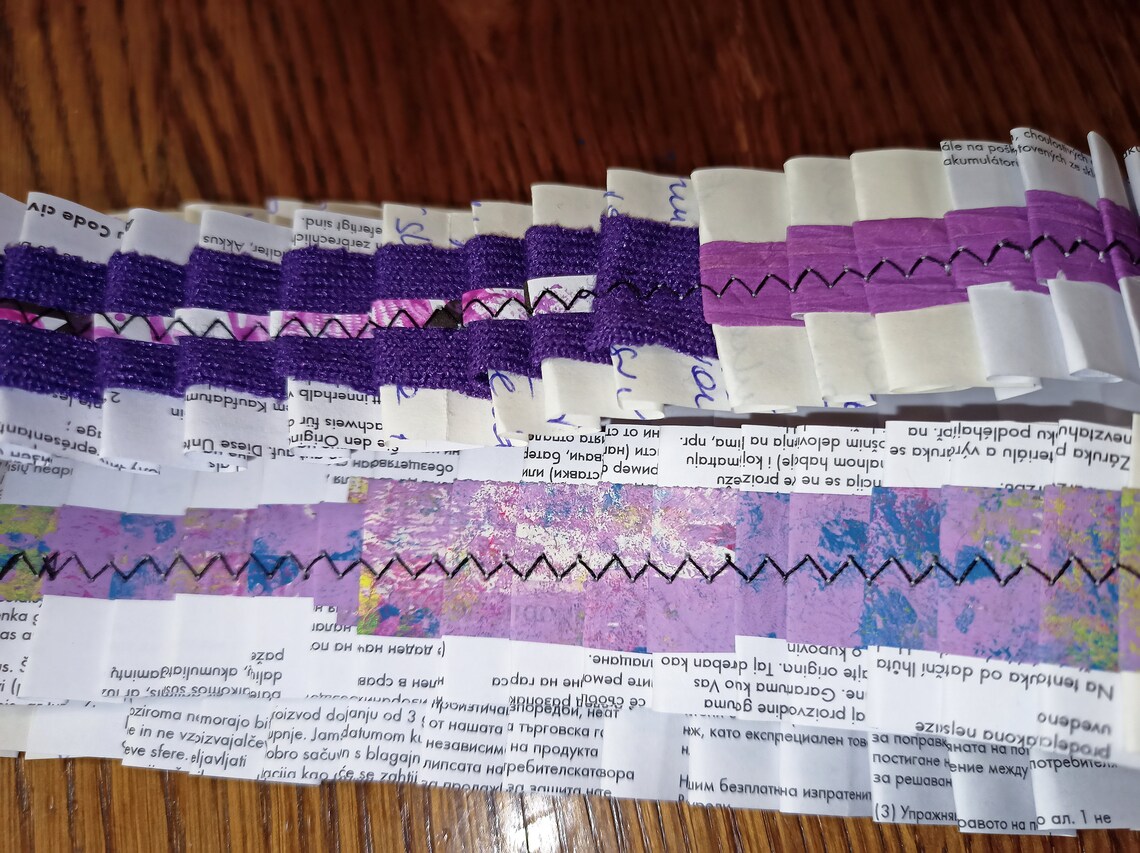 1 Yard Trashy Paper Ruffle Rolls Mixed Media Paper Rolls | Etsy