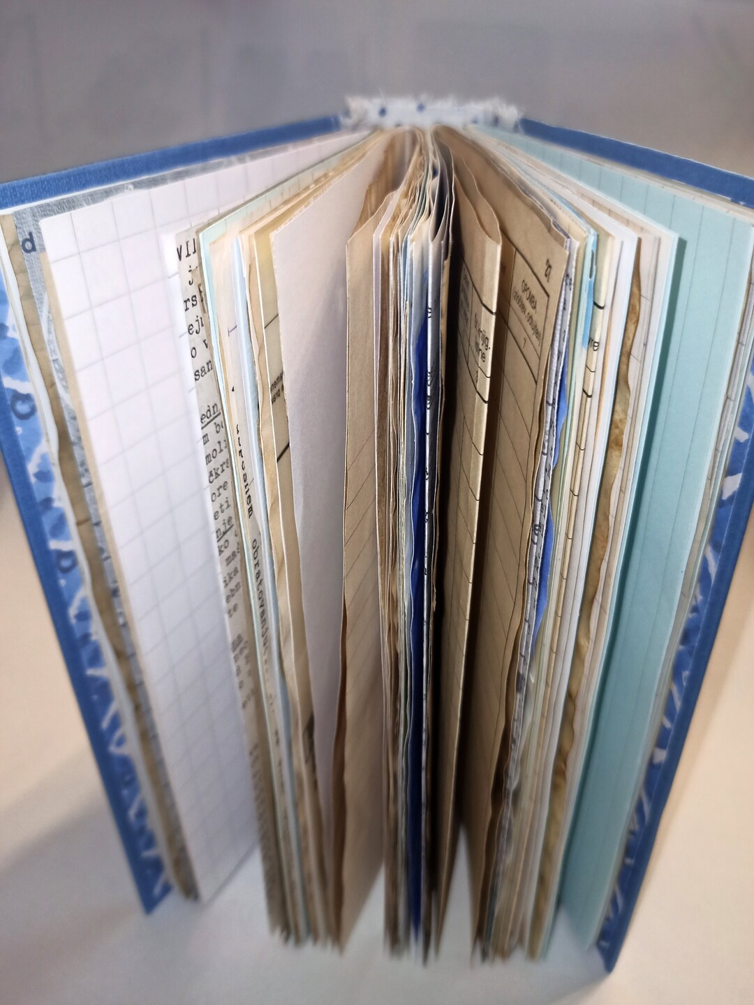 Blue Hard Cover Junk Journals - up to 6 Signatures - Writing Journal - Etsy