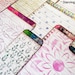 5 X Big Journal Cards, Handmade Double Sided Journaling Cards, Upcycled ...