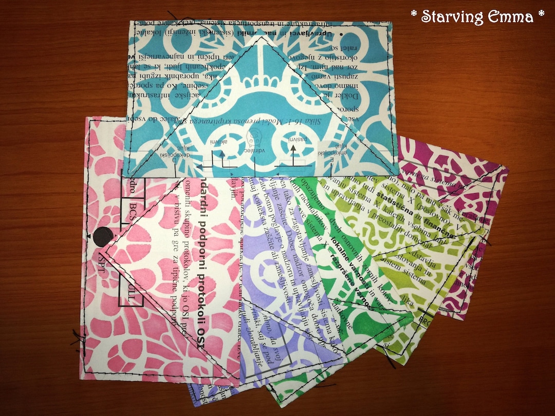 6 X Handmade Envelopes, Upcycled Rescued Materials - Etsy
