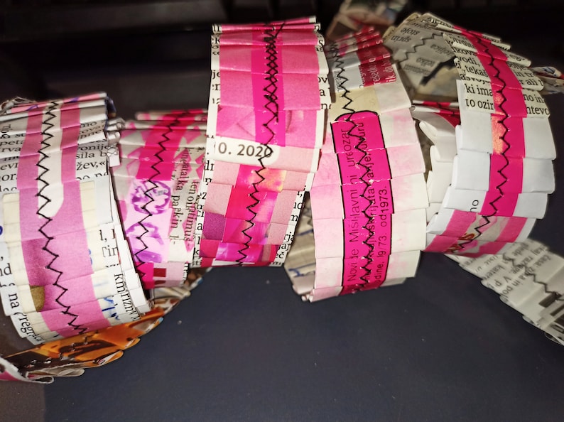 1 Yard Trashy Paper Ruffle Rolls Mixed Media Paper Rolls - Etsy