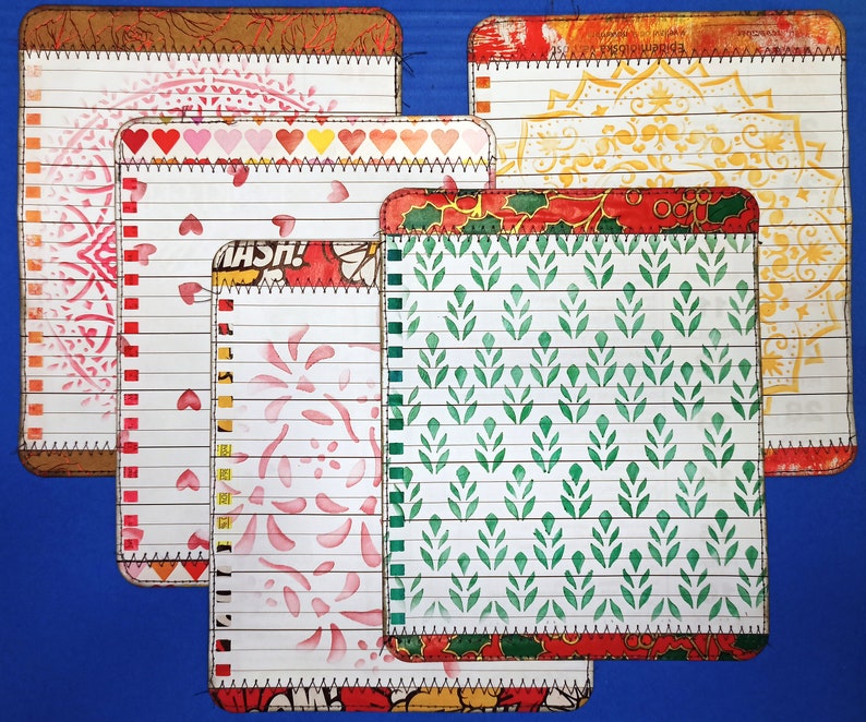 5 X Big Journal Cards Handmade Double Sided Journaling Cards - Etsy